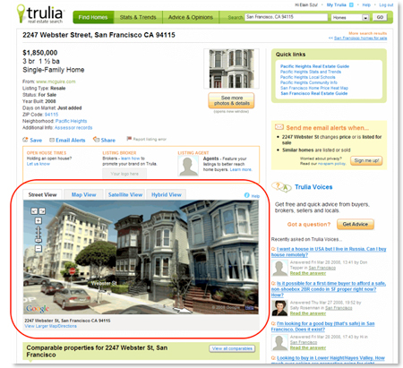 Trulia & Google Take it To The Streets - GeekEstate Blog